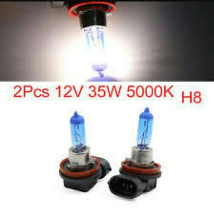 MICHIBA/LAMPU KOTA HALOGEN H8 35W WHITE XENON ORYGINAL 100% - Putih