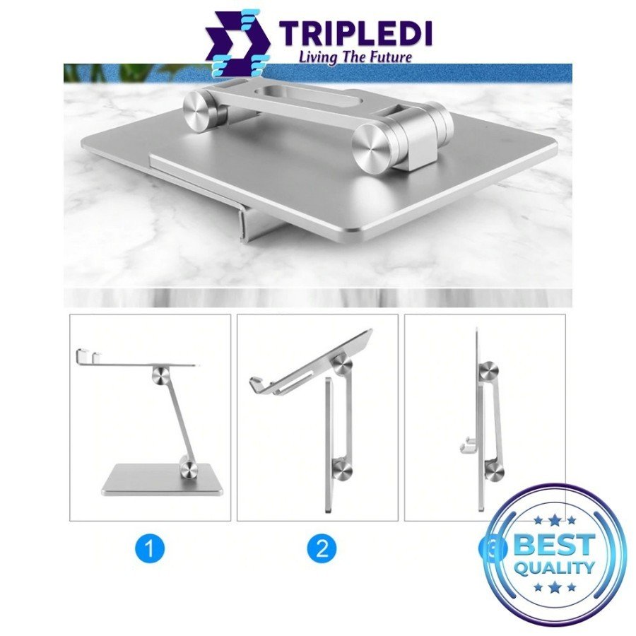 TRIPLEDI Holder Stand Aluminium Desktop POS Meja Kasir HP Tablet iPad