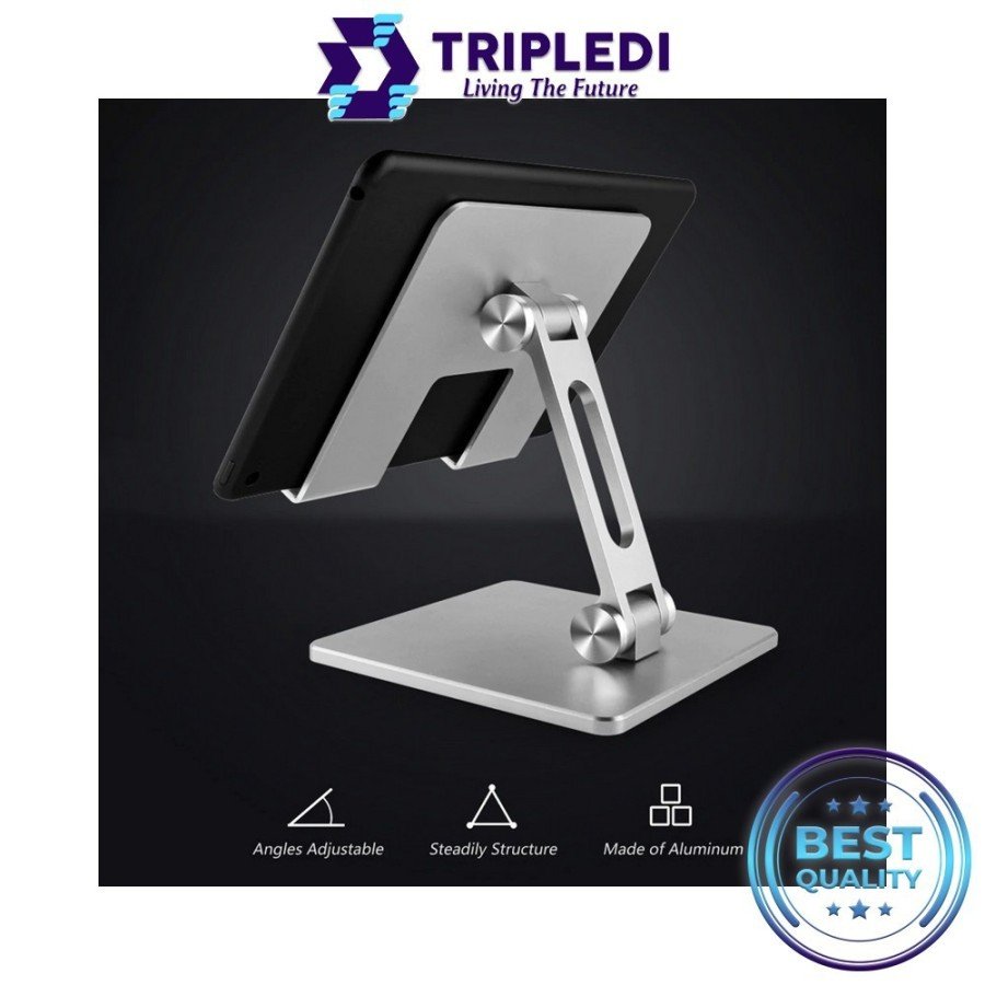 TRIPLEDI Holder Stand Aluminium Desktop POS Meja Kasir HP Tablet iPad