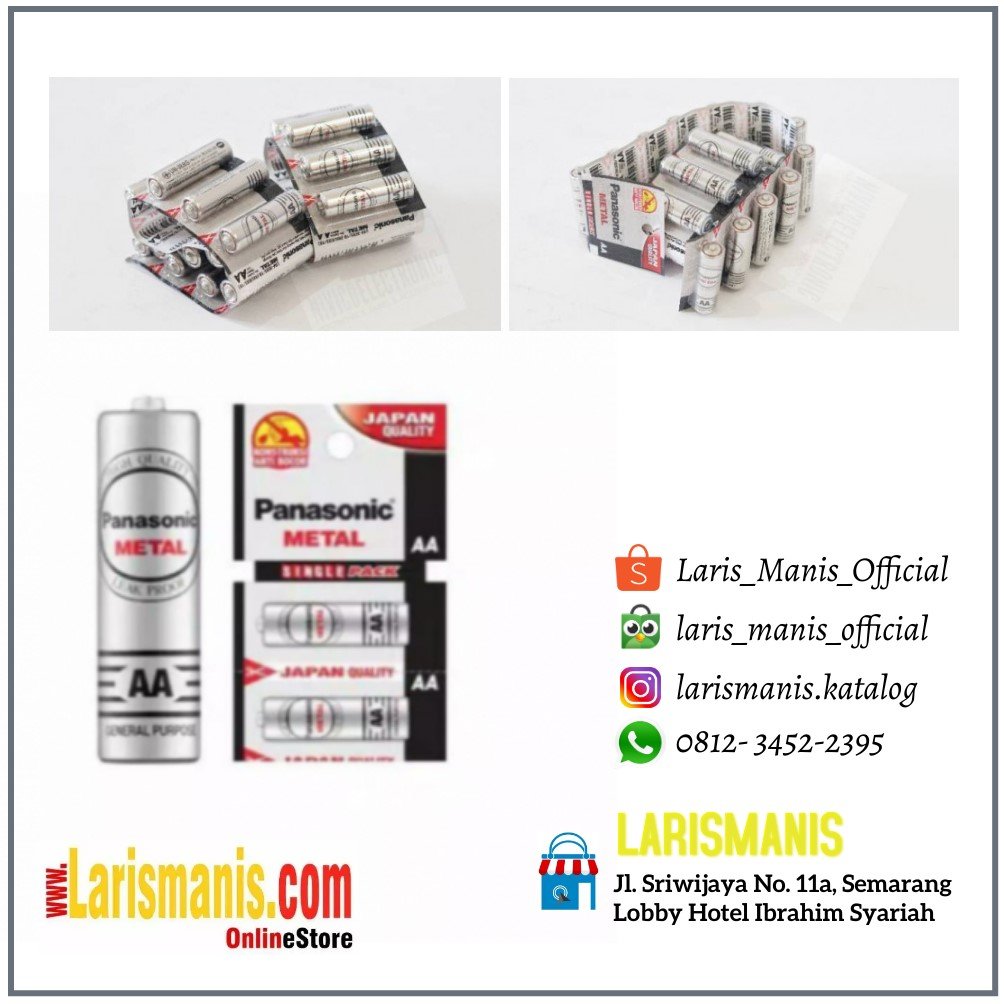 Batu Baterai Panasonic Aa Silver Metal Quality Japan