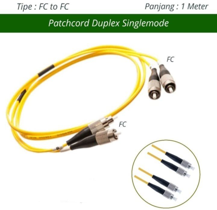 Patchcord Singlemode Duplex SC SC UPC 1Meter Fiber Optic