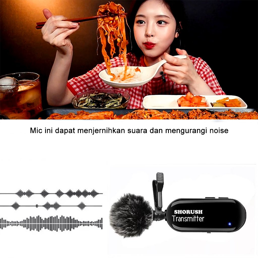 Shorush GMP 1 Microphone Mic Clip On Wireless VLOG ASMR Mukbang