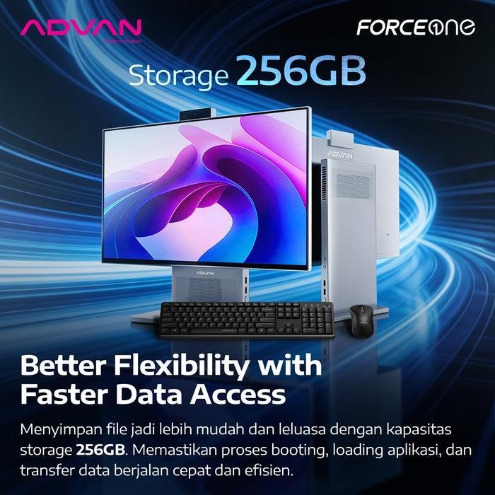 ADVAN AIO ONE PC FORCEONE R5 5500H 8GB 256GB W11 23.8"FHD IPS GREY
