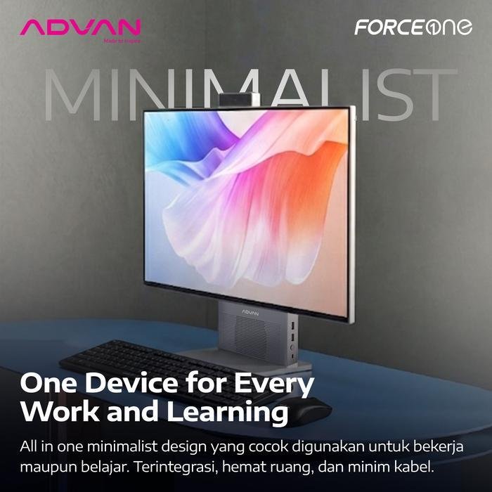 ADVAN AIO ONE PC FORCEONE R5 5500H 8GB 256GB W11 23.8"FHD IPS GREY
