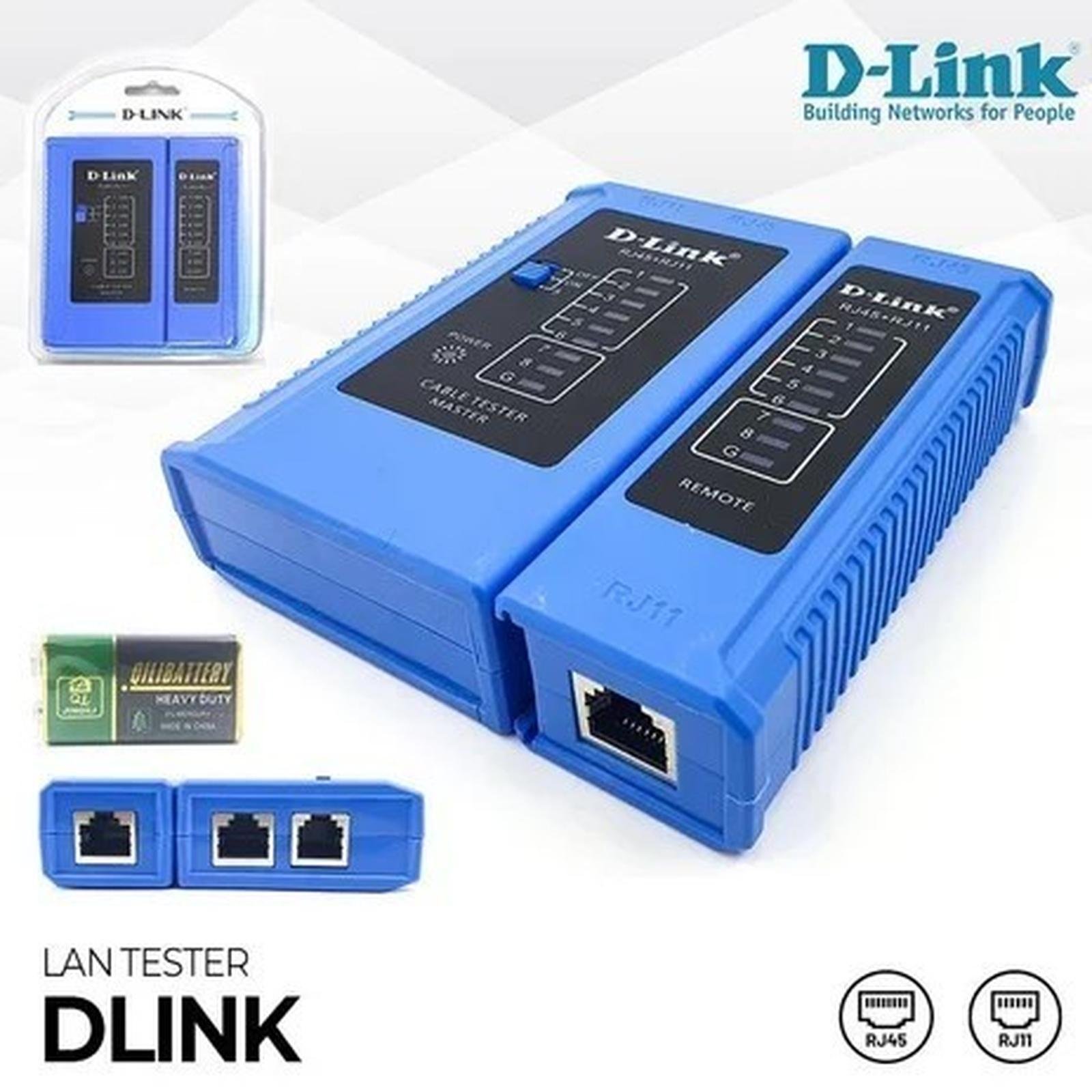 LAN TESTER RJ45 RJ11 D-LINK BONUS BATERAI - D-Link
